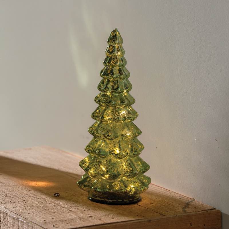 Micro LED Green Glass Tree - Small